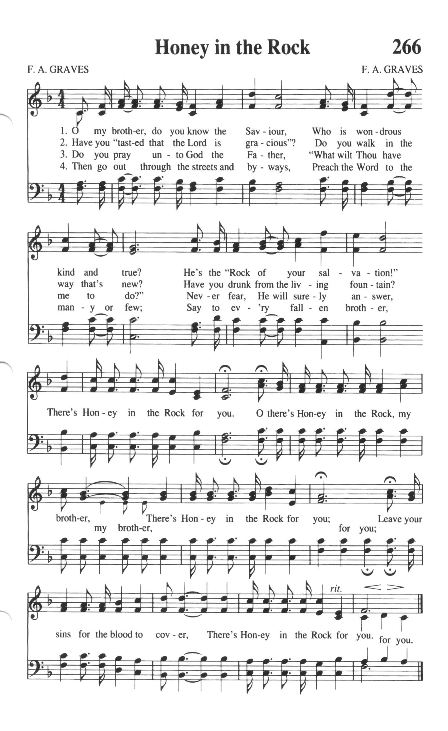 Honey in the Rock - Hymn Lyrics and Info