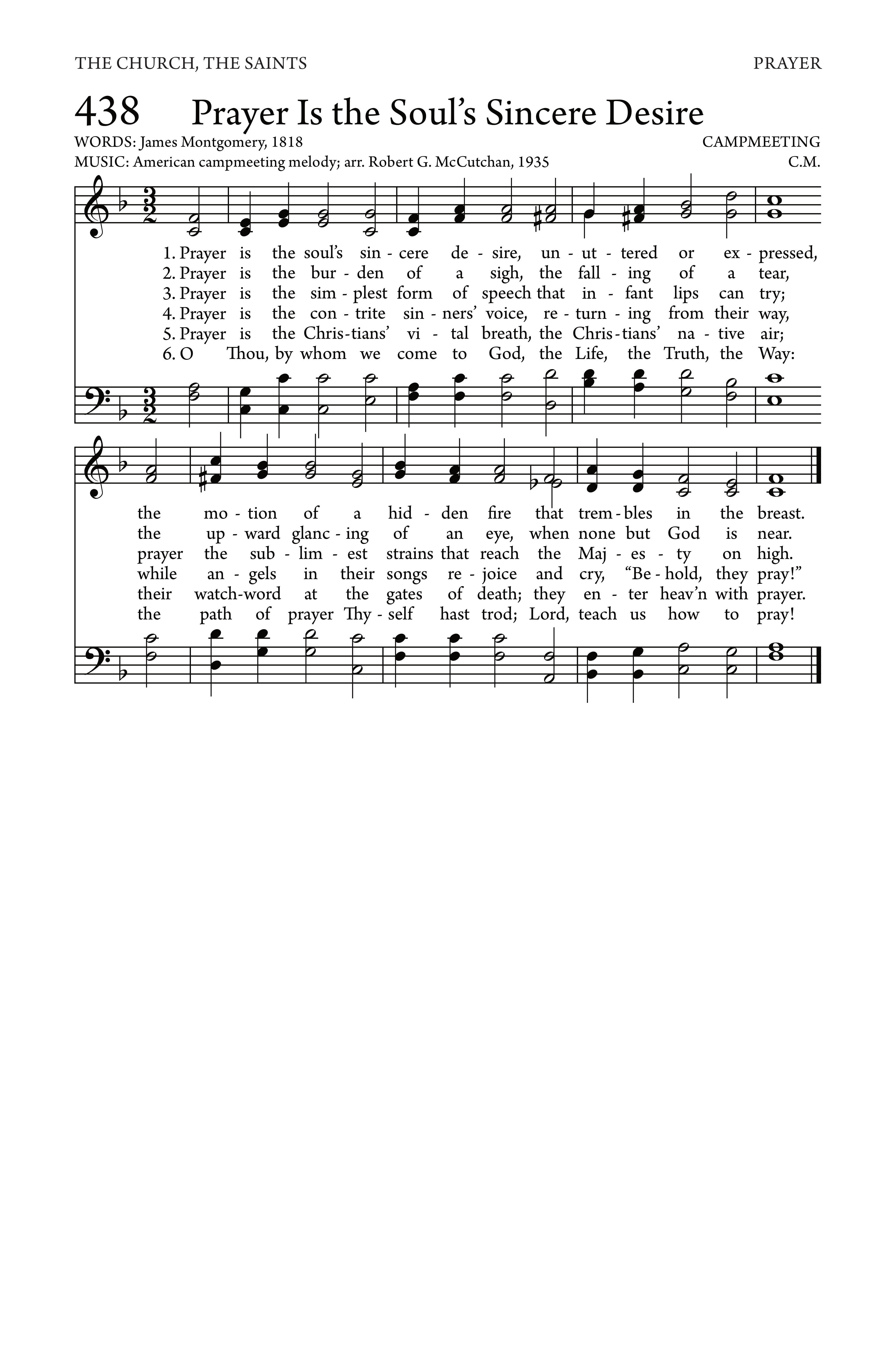 Prayer Is the Soul’s Sincere Desire - Hymn Lyrics and Info