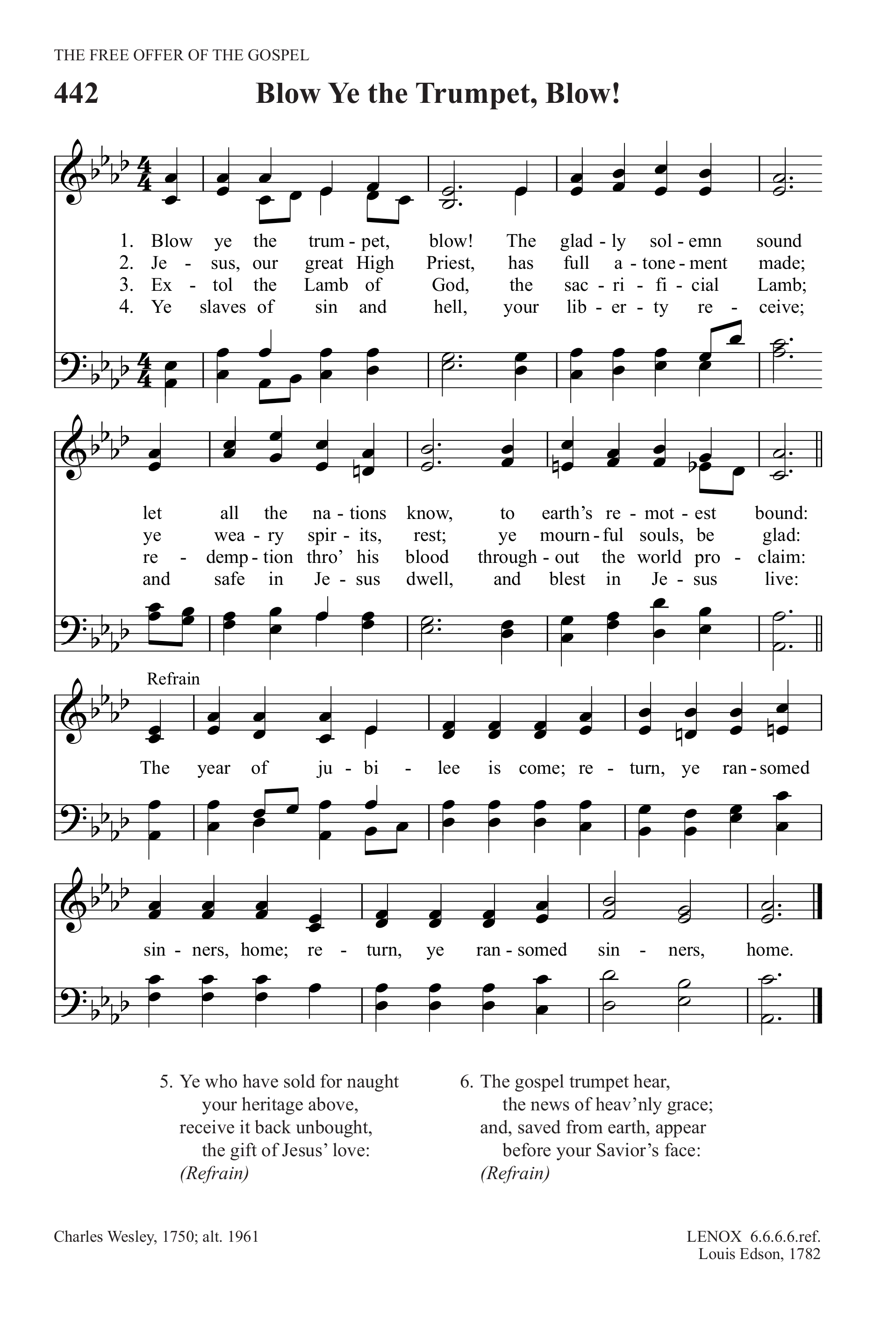 Blow Ye the Trumpet, Blow - Hymn Lyrics and Info